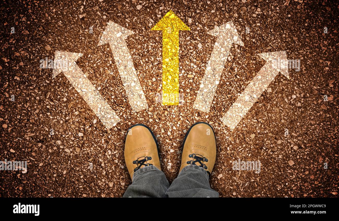 Shoes on a path right way wrong way hi-res stock photography and images ...