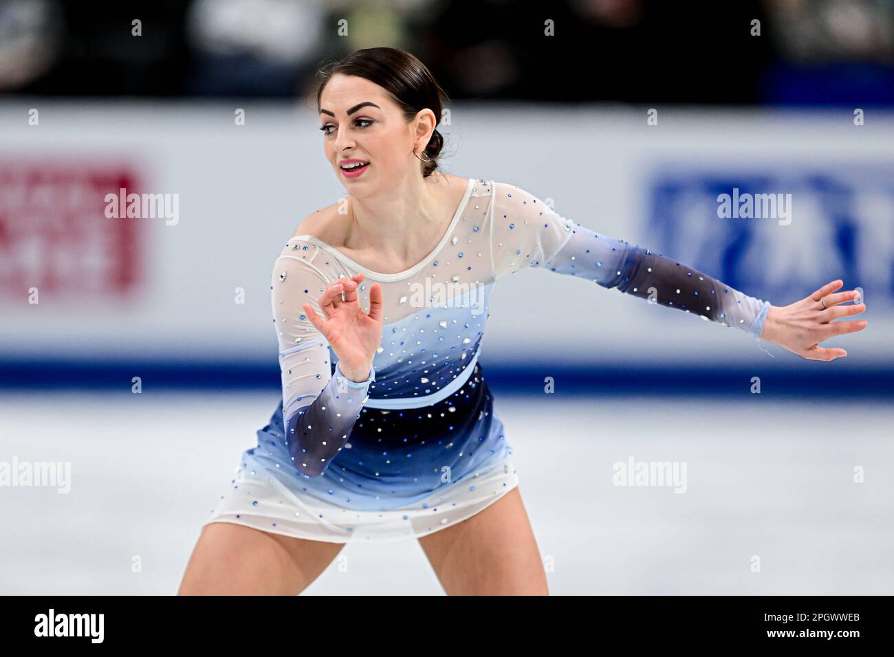 Julia SAUTER (ROU), during Women Free Skating, at the ISU World Figure ...