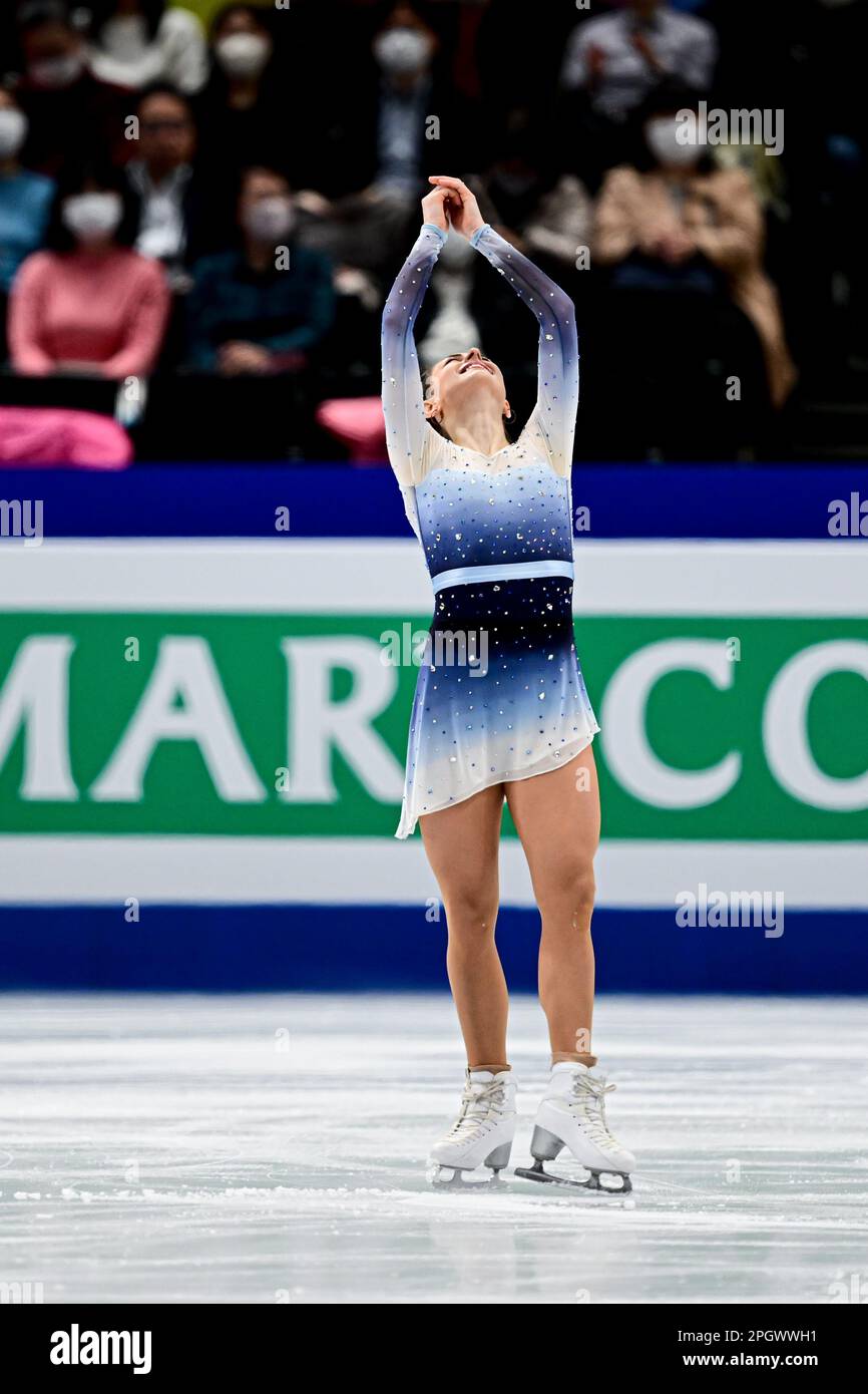 Julia SAUTER (ROU), during Women Free Skating, at the ISU World Figure ...