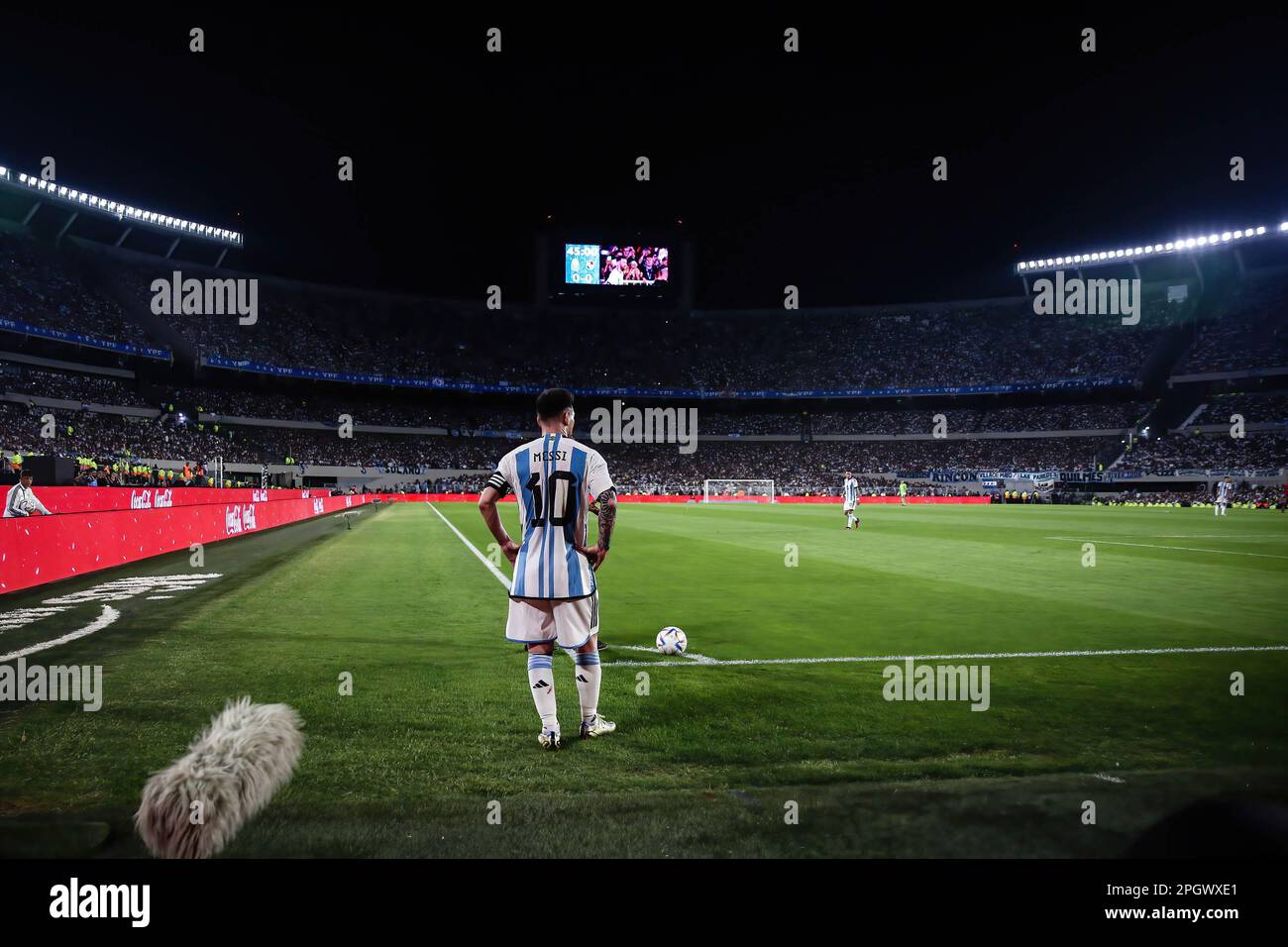 Lionel Messi of Argentina seen during the match between Argentina vs ...
