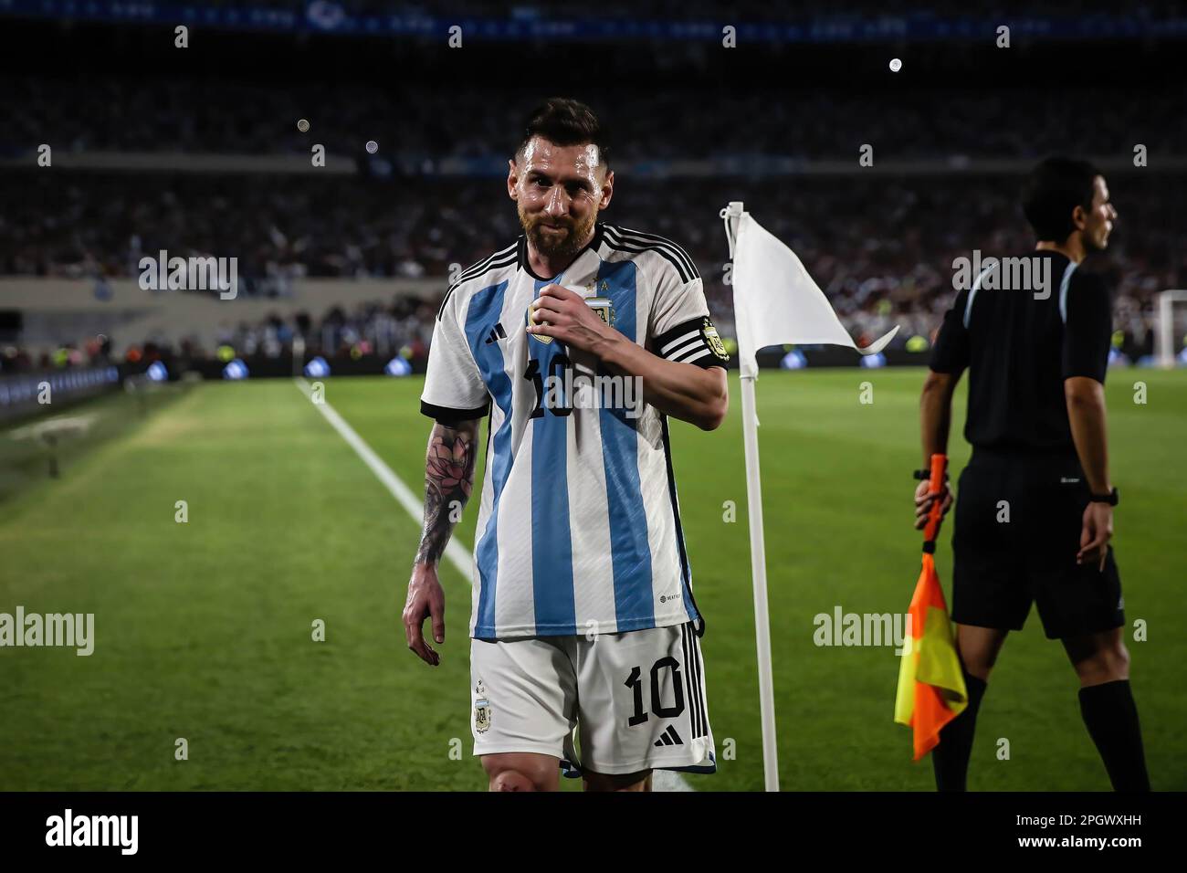 Lionel Messi of Argentina seen during the match between Argentina vs ...