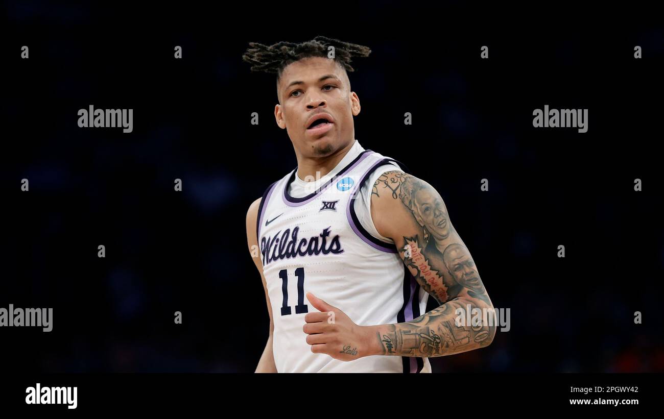 Kansas State forward Keyontae Johnson plays in the first half of a ...