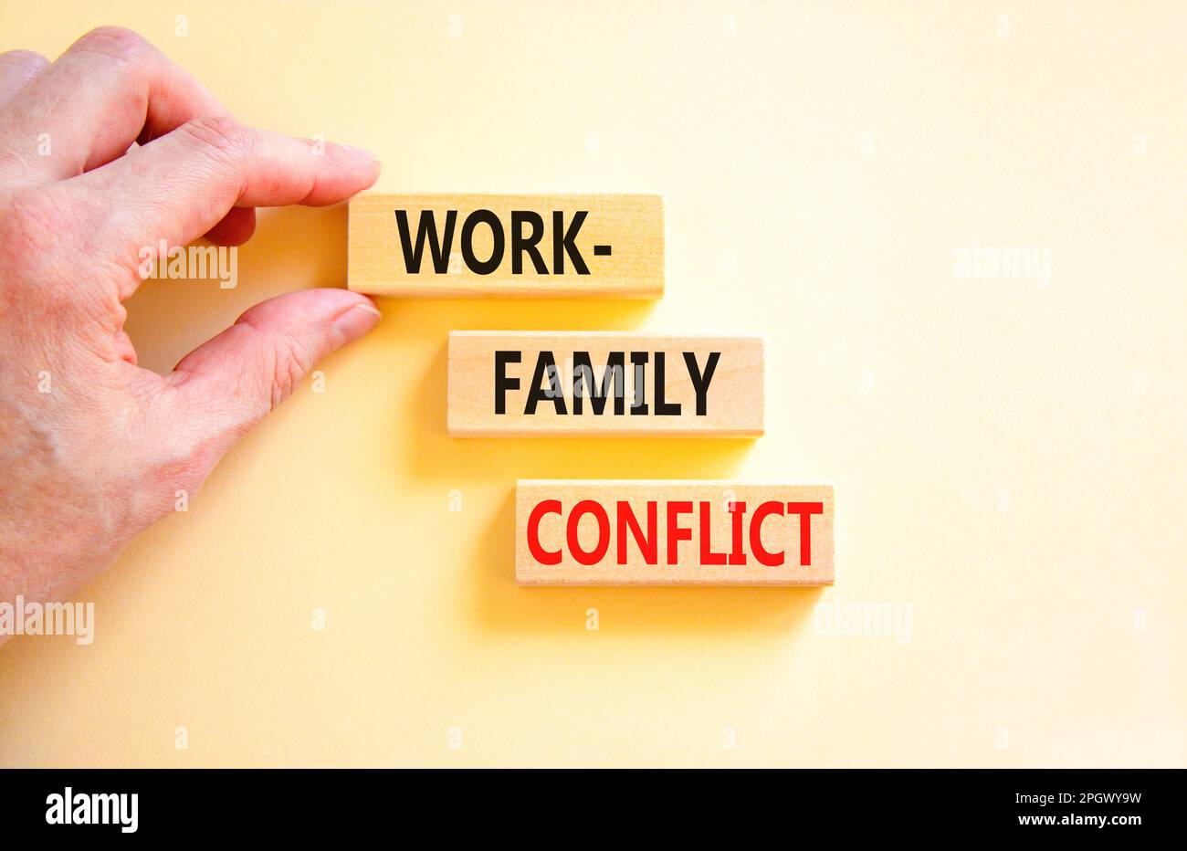 Work-family conflict symbol. Concept words Work-family conflict on ...