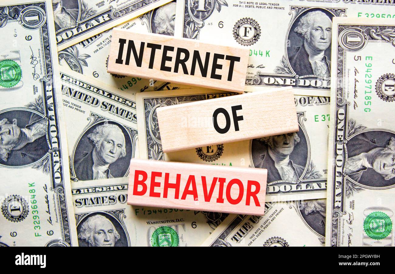 Internet of behavior symbol. Concept words Internet of behavior on ...