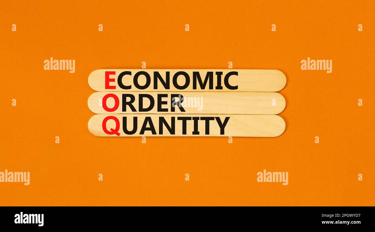 EOQ economic order quantity symbol. Concept words EOQ economic order ...