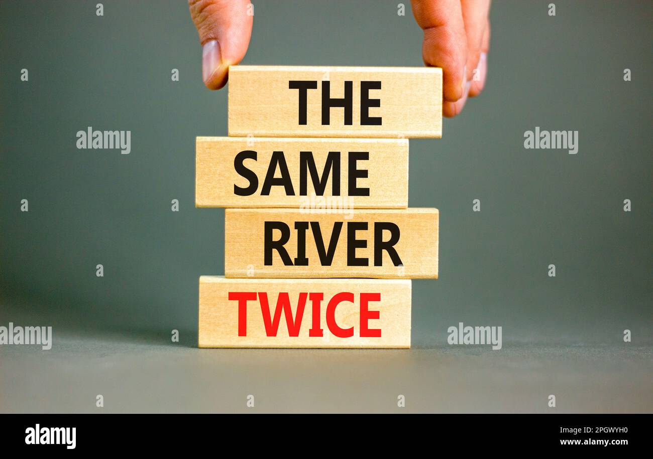 The same river twice symbol. Concept words The same river twice on ...