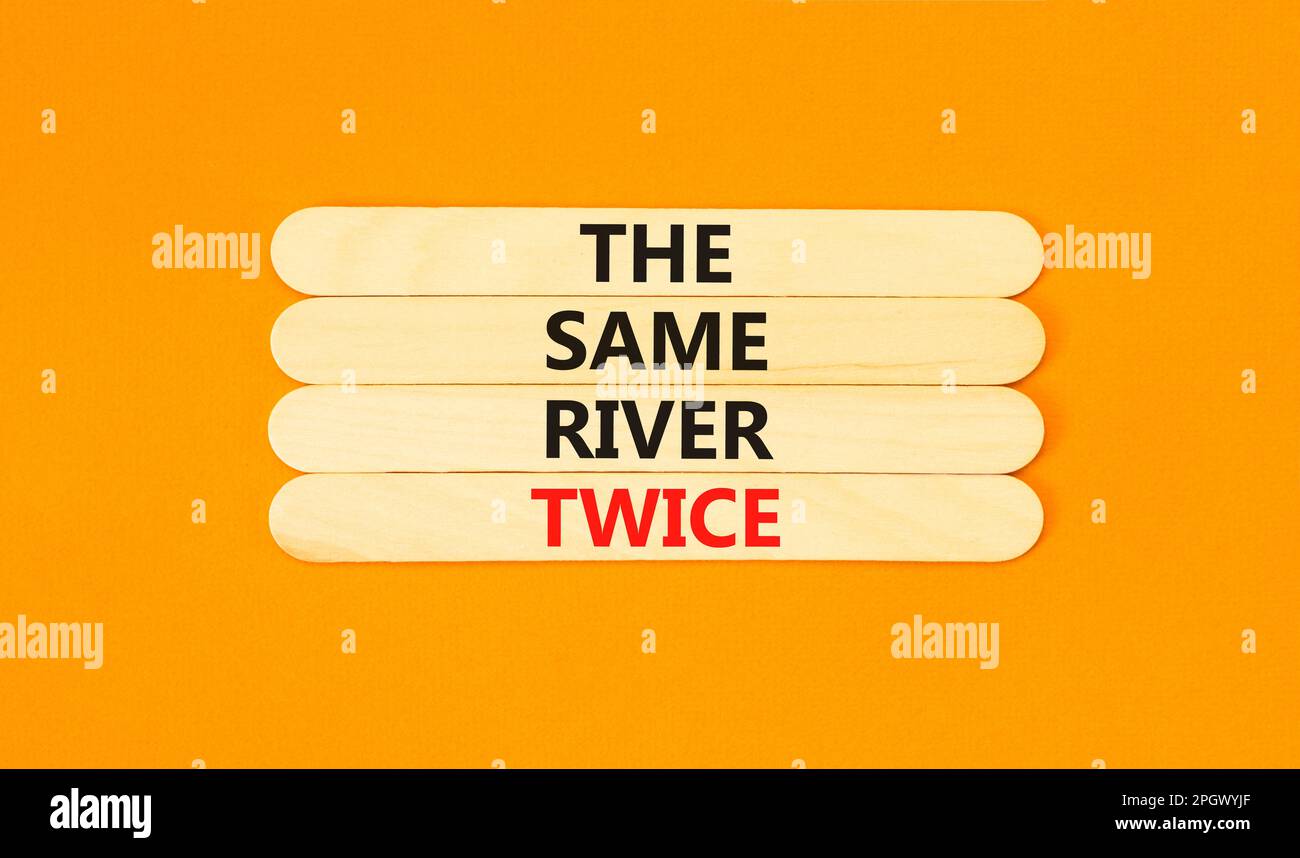 The same river twice symbol. Concept words The same river twice on ...