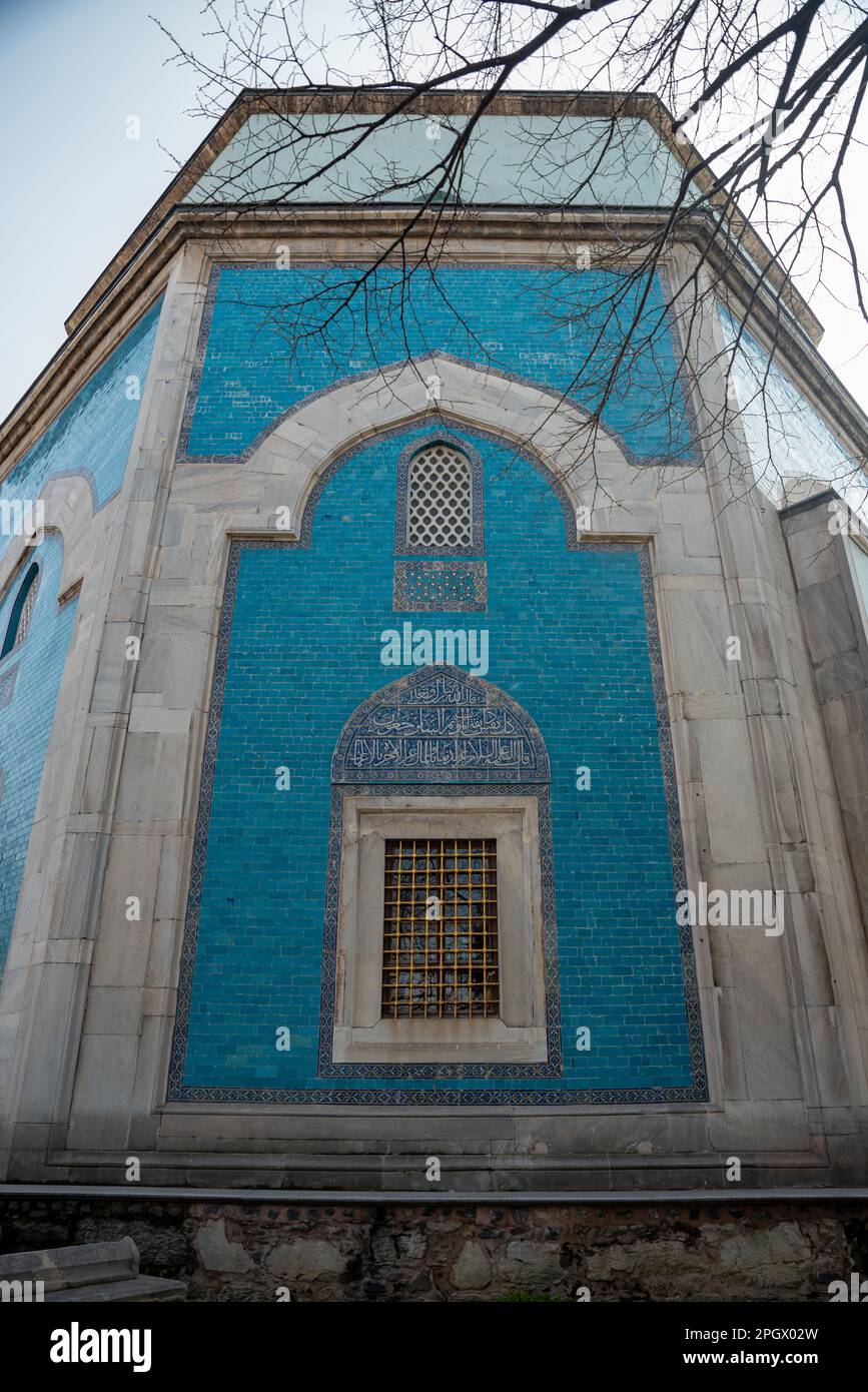 Green Tomb view. The Green Tomb -Yesil Turbe- is a mausoleum of the ...