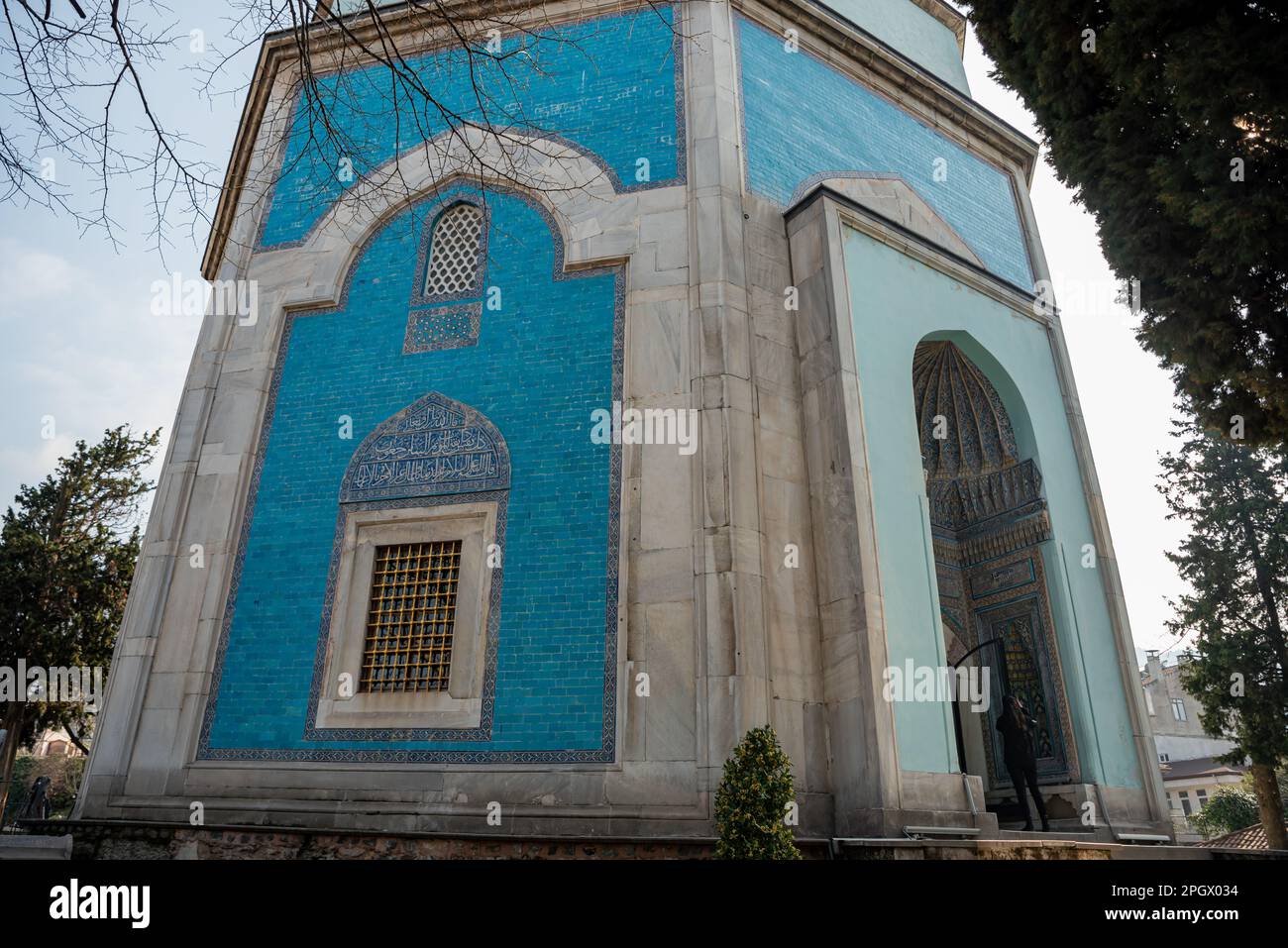 Green Tomb view. The Green Tomb -Yesil Turbe- is a mausoleum of the ...