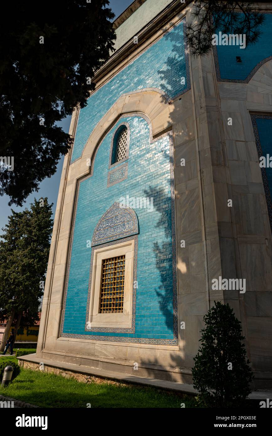 Green Tomb view. The Green Tomb -Yesil Turbe- is a mausoleum of the ...