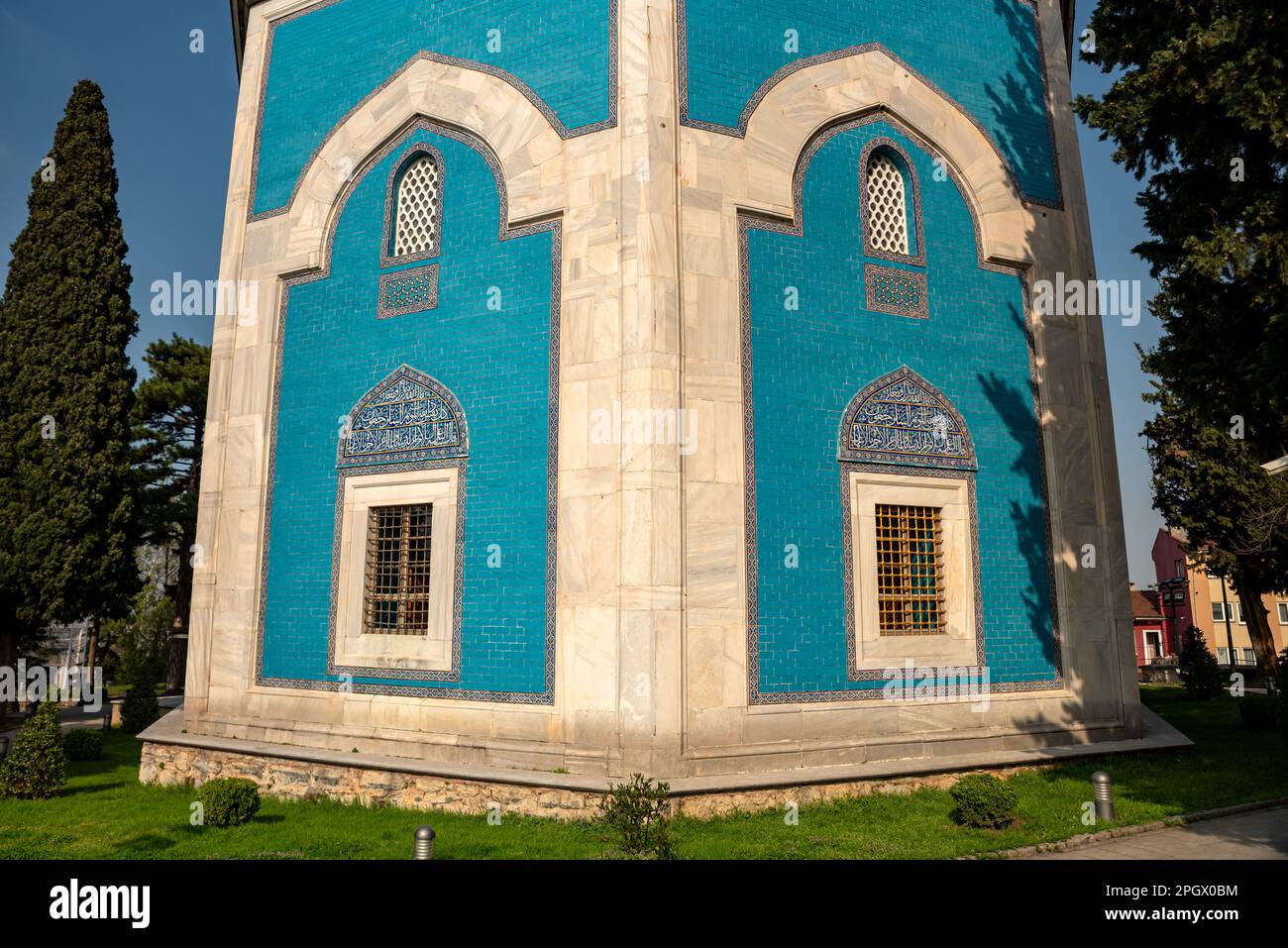 Green Tomb view. The Green Tomb -Yesil Turbe- is a mausoleum of the ...