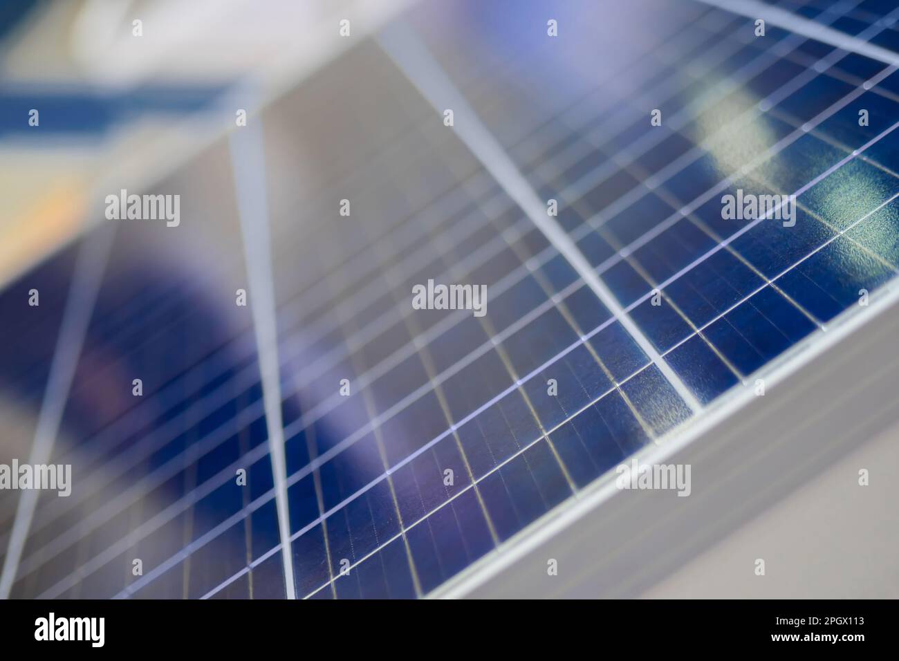 Photovoltaic solar panel - alternative electricity source - close up ...
