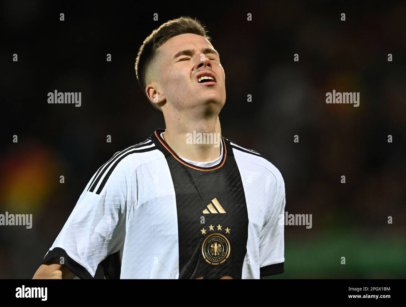 24 March 2023, Hesse, Frankfurt/Main: Soccer, U21 Men: Internationals ...