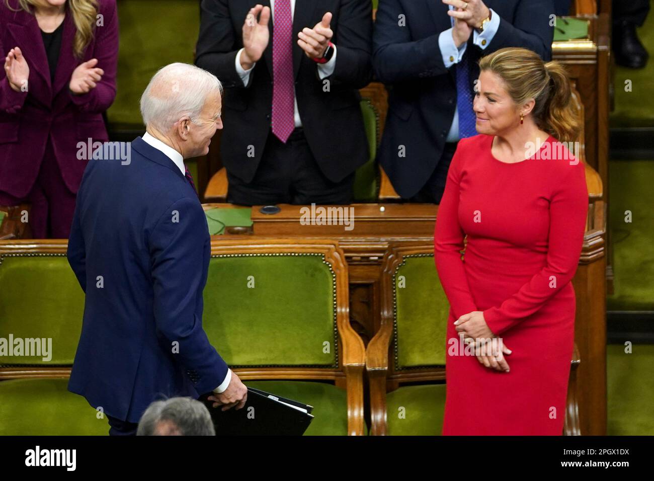 President Joe Biden greets Canadian Prime Minister Justin Trudeau's ...