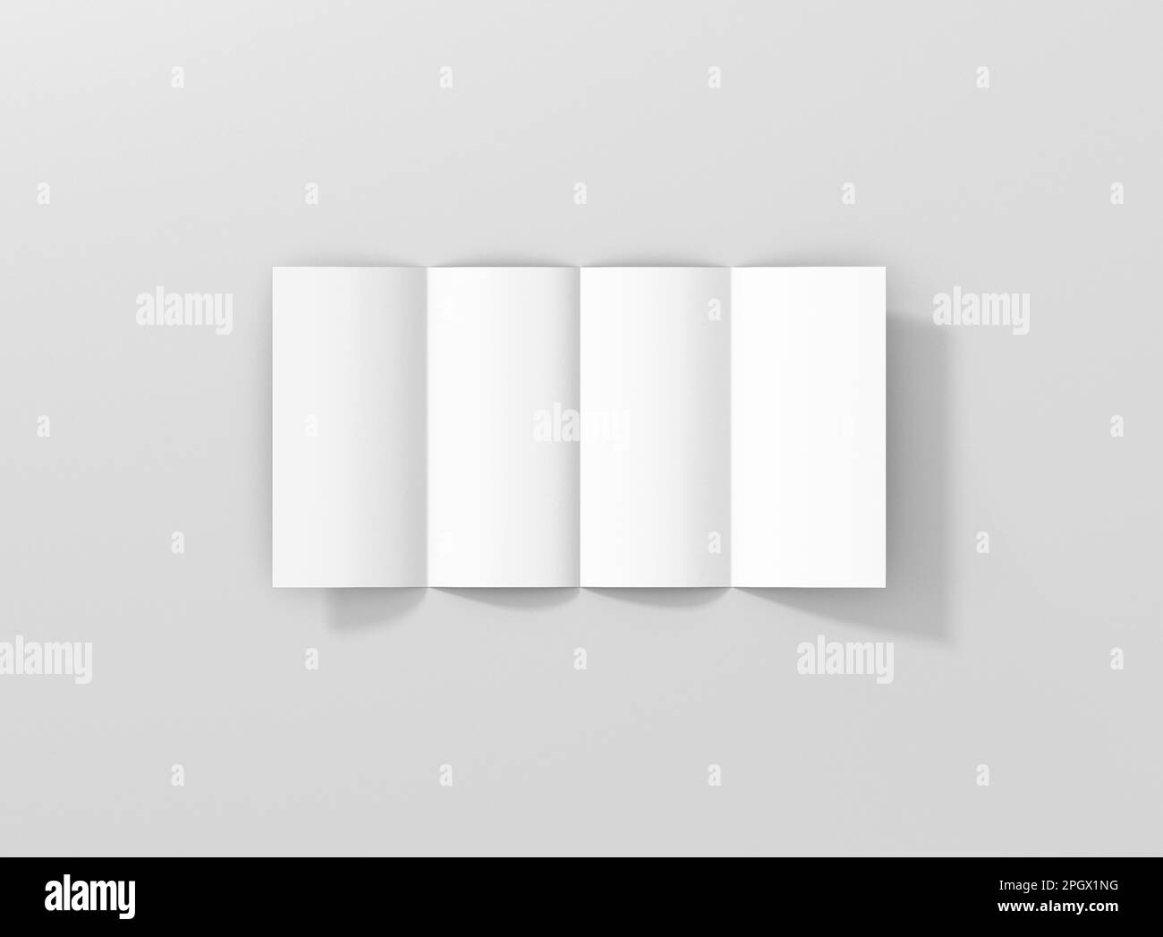 4 Roll Fold Brochure Mockup DL Open Top Stock Photo - Alamy