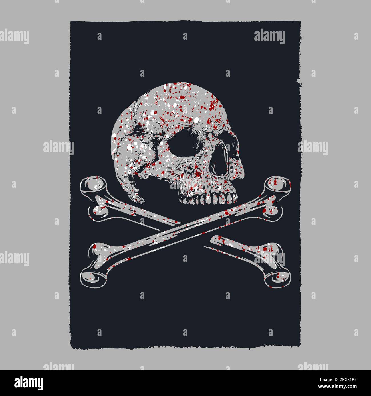 Skull and bones vector design. Editable, resizable, EPS 10, vector ...