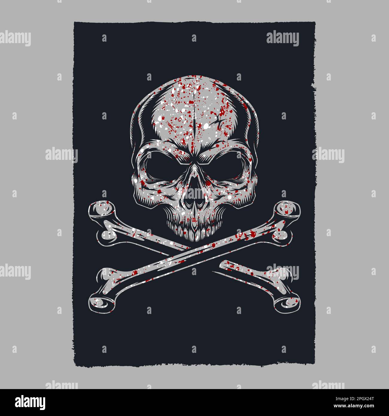 Skull and bones vector design. Editable, resizable, EPS 10, vector ...
