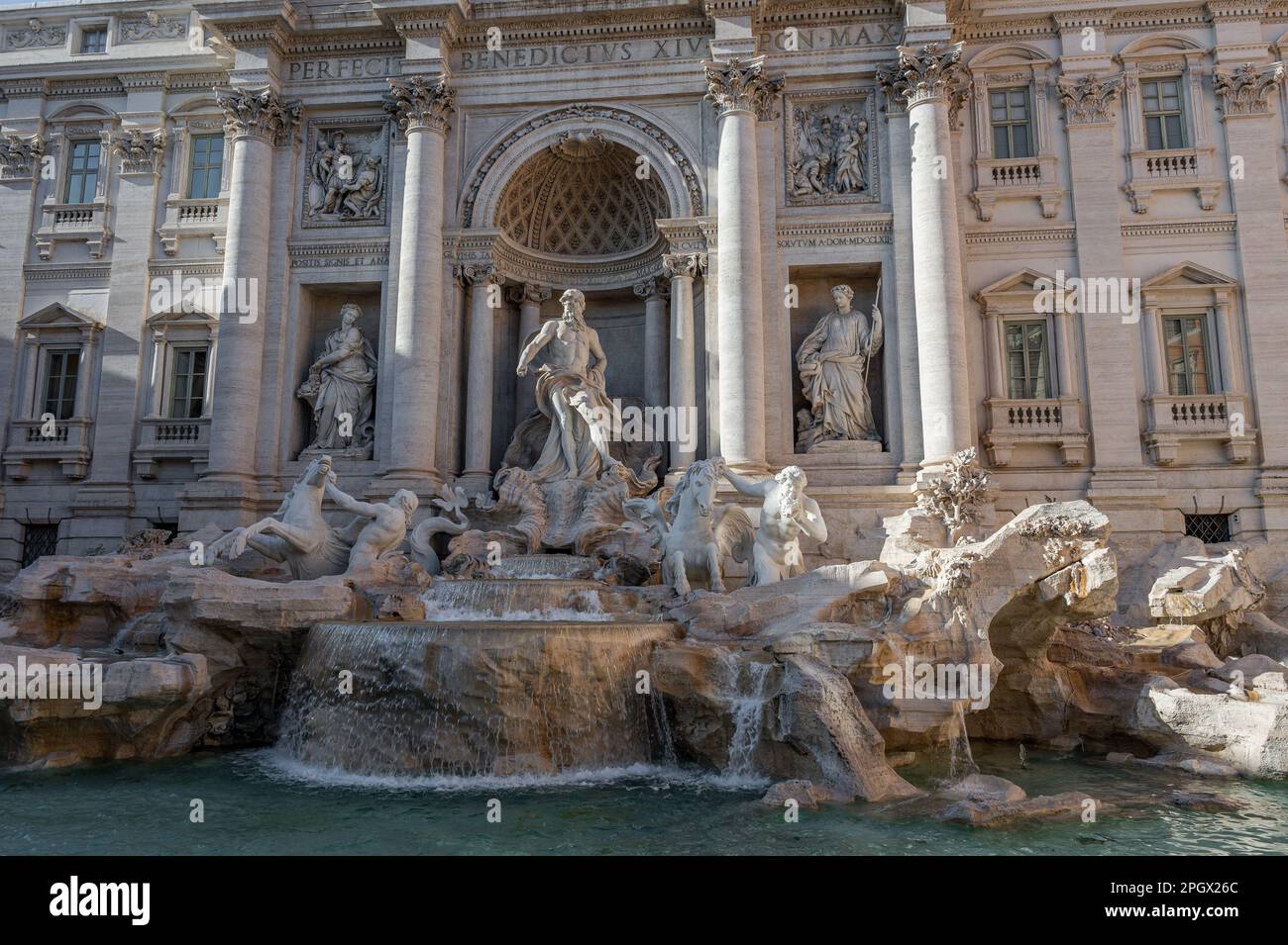 The Trevi Fountain is the largest of the famous fountains in Rome ...
