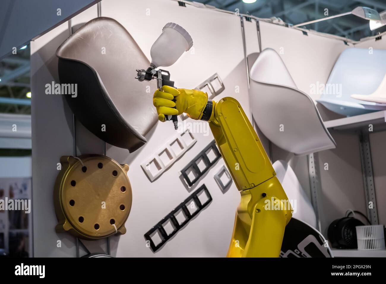 Automatic spray painting robotic arm manipulator at robot technology ...