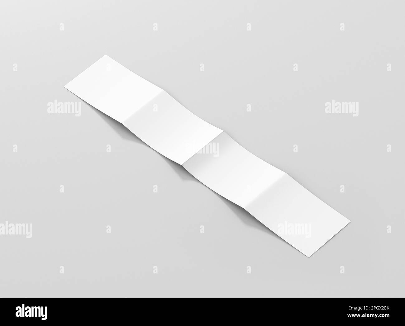 4 Roll Fold Brochure Mockup ls Back Open Side Stock Photo - Alamy