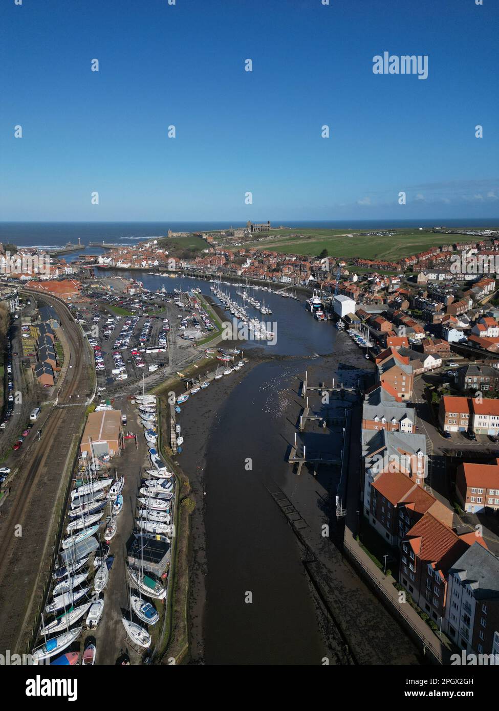 Whitby river esk vertical hi-res stock photography and images - Alamy