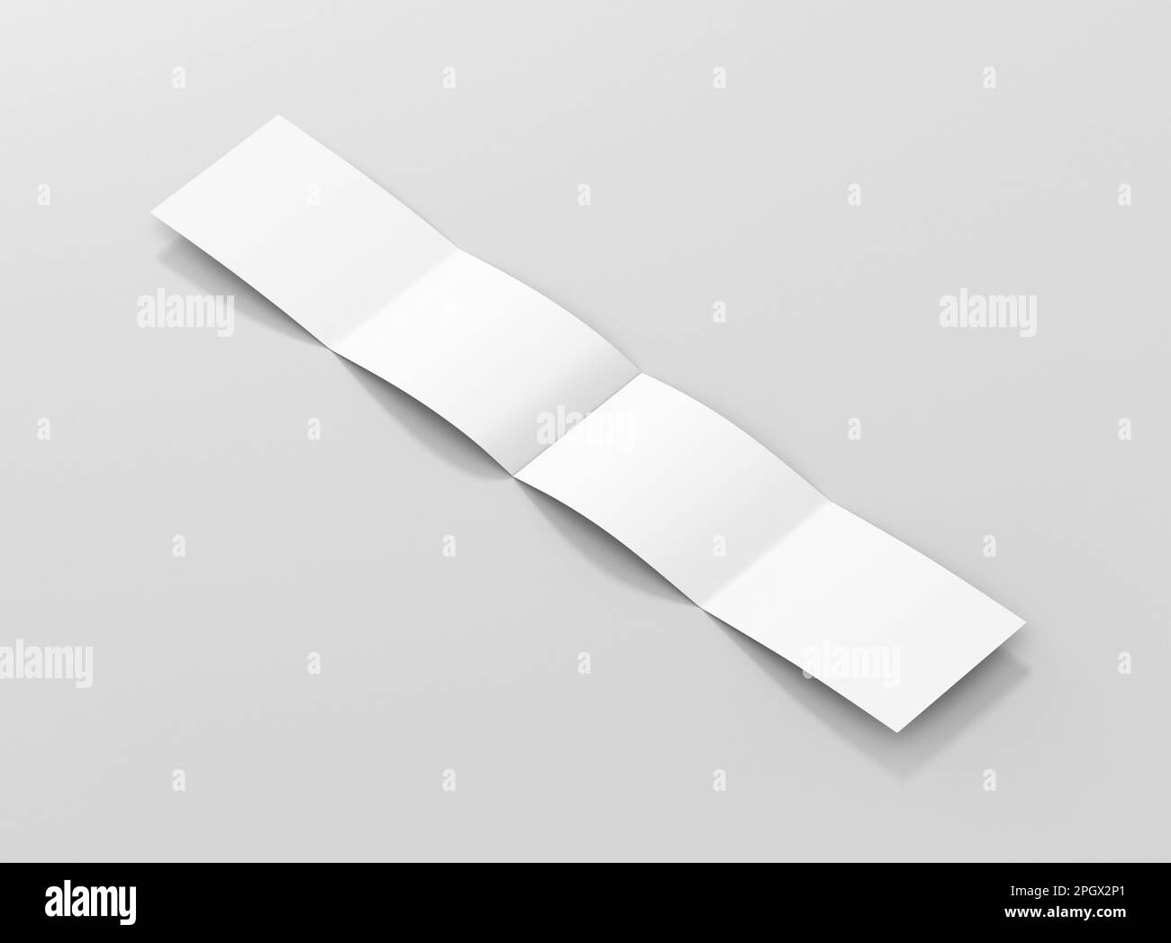 4 Roll Fold Brochure Mockup ls Open Side Stock Photo - Alamy