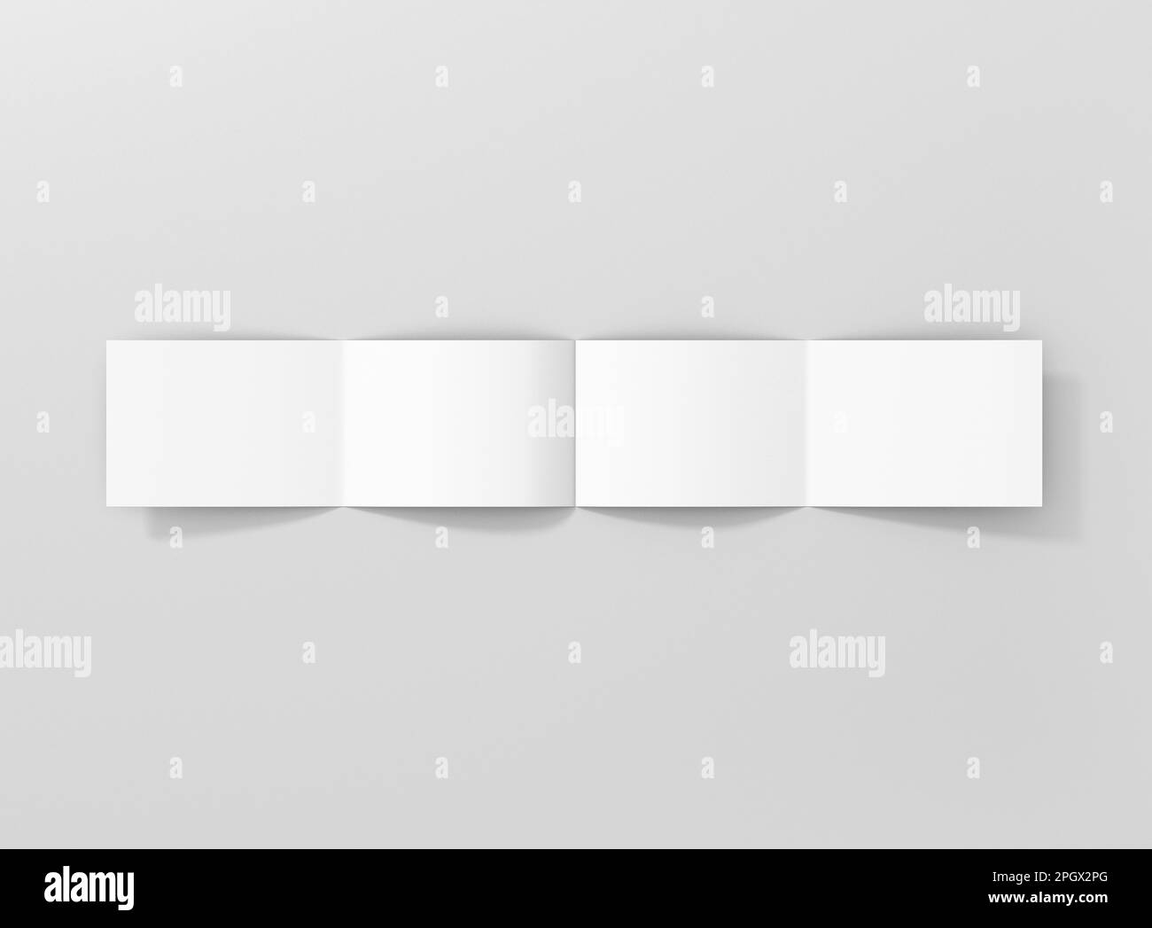 4 Roll Fold Brochure Mockup ls Open Top Stock Photo - Alamy