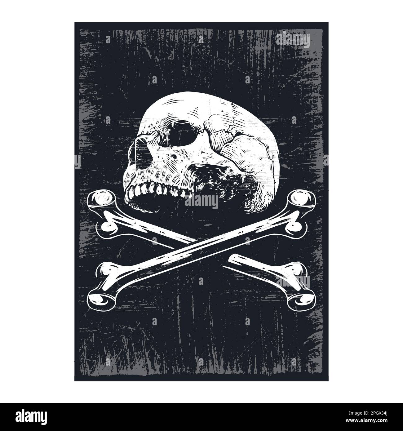 Skull and bones vector design. Editable, resizable, EPS 10, vector ...