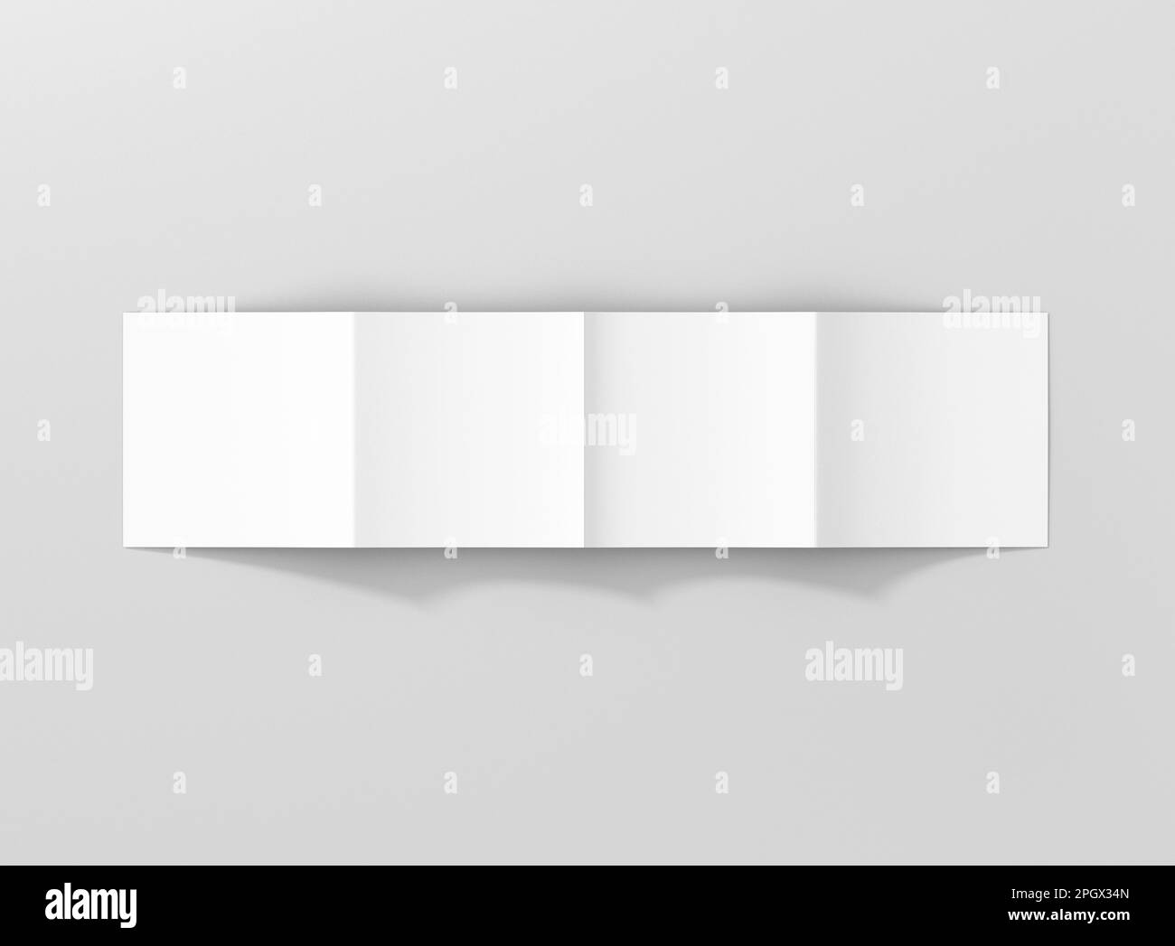 4 Roll Fold Brochure Mockup Square Back Open top Stock Photo - Alamy