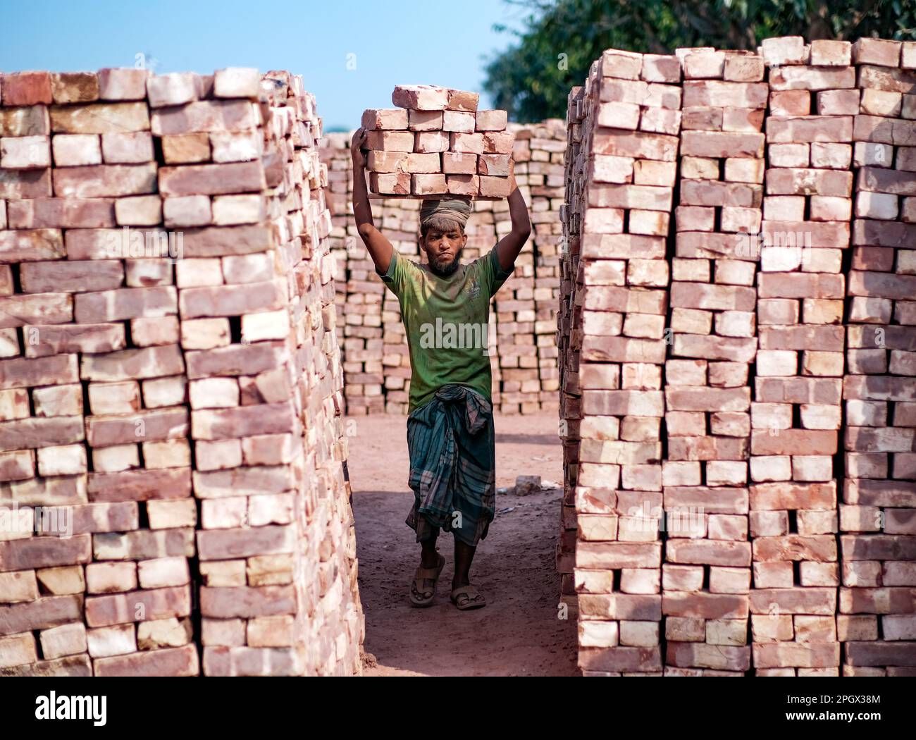 March 24, 2023, West Tootpara, Khulna, Bangladesh: People Work in Brick ...