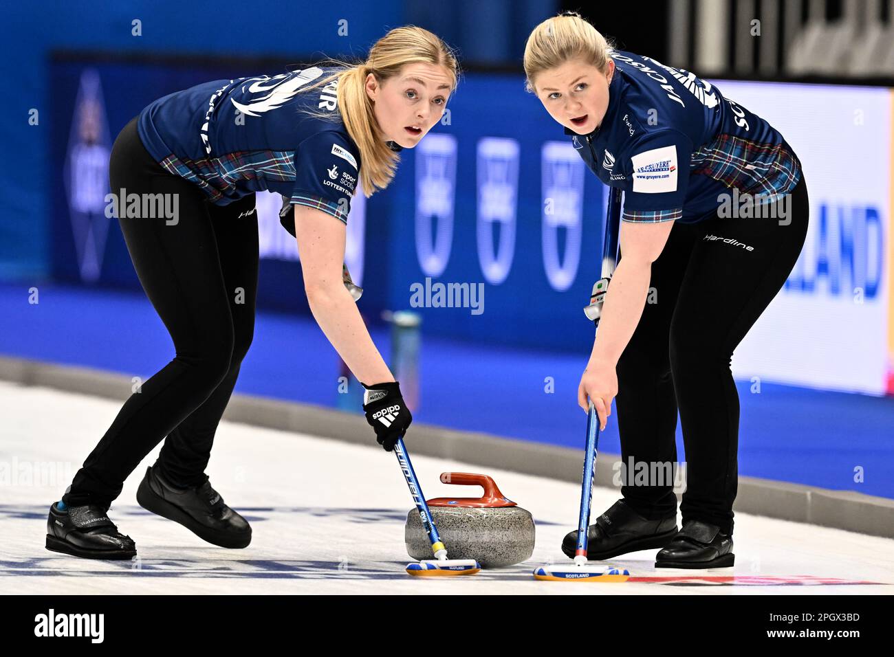 Sophie Sinclair och Sophie Jackson, Scotland, in action during the ...