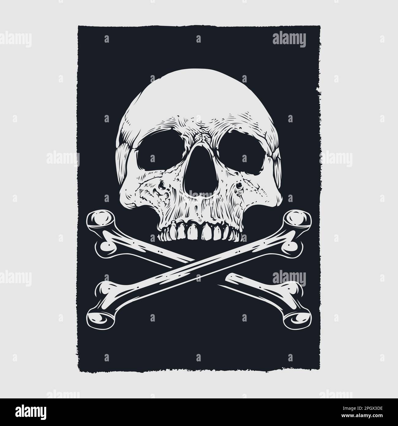 Skull and bones vector design. Editable, resizable, EPS 10, vector ...