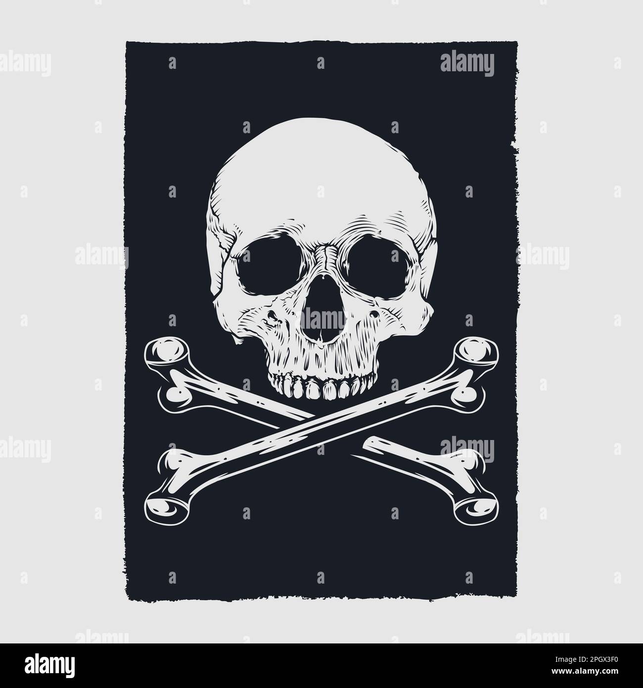 Skull and bones vector design. Editable, resizable, EPS 10, vector ...