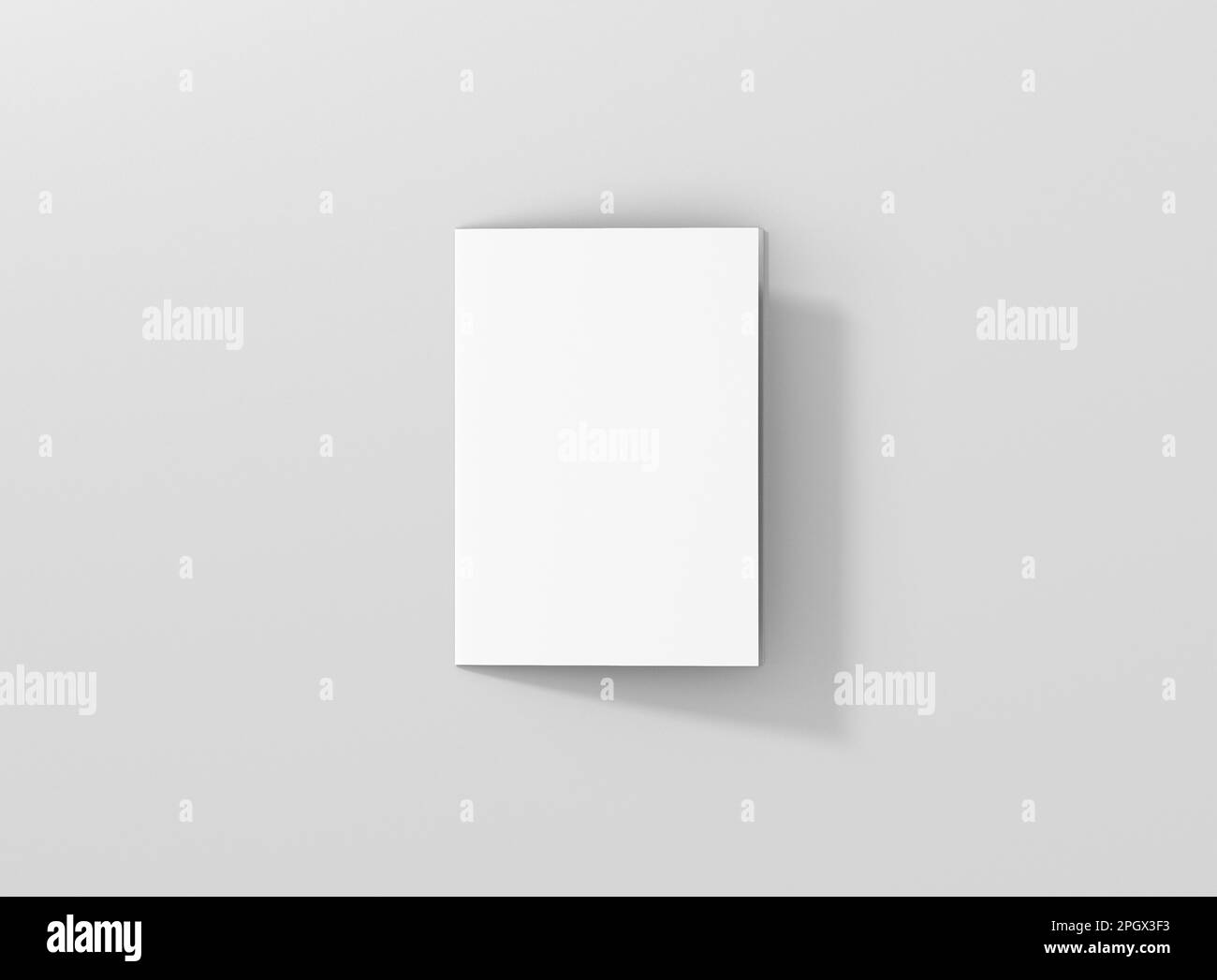 Vertical 4 Roll Fold Brochure Mockup Open Front View Stock Photo - Alamy