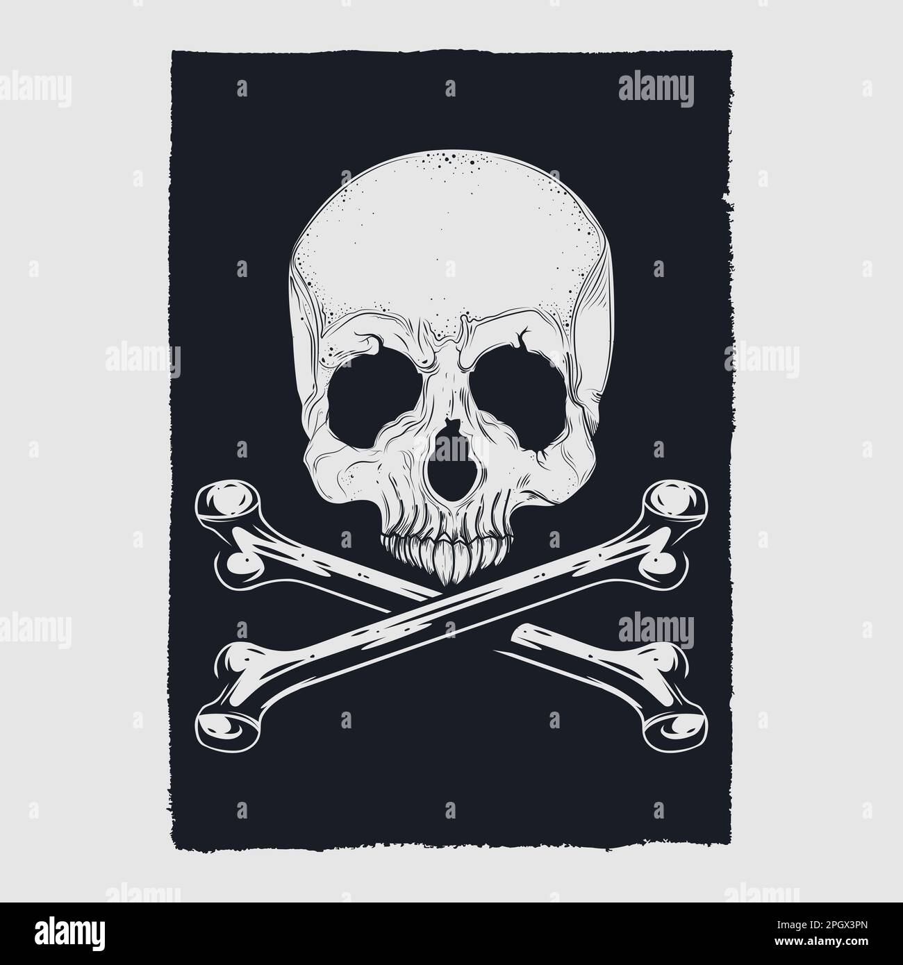 Skull and bones vector design. Editable, resizable, EPS 10, vector ...