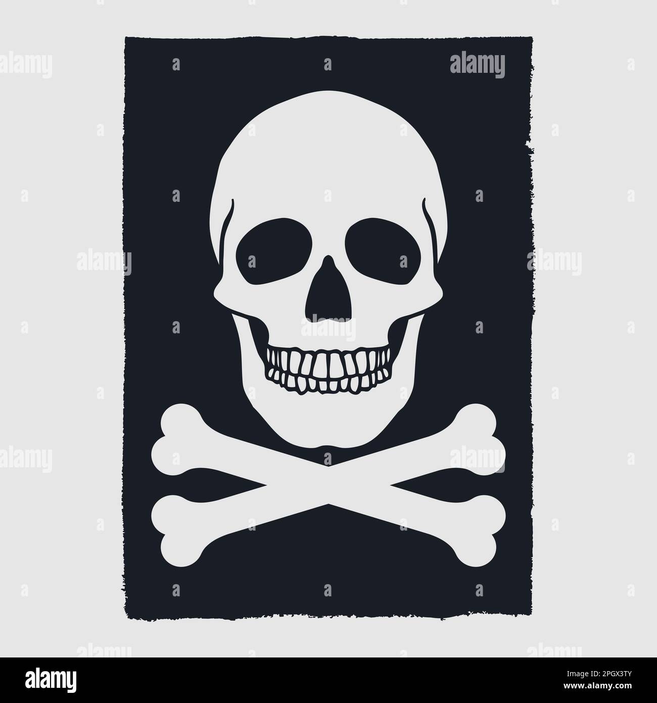 Skull and bone poster design. Editable, resizable, EPS 10, vector ...