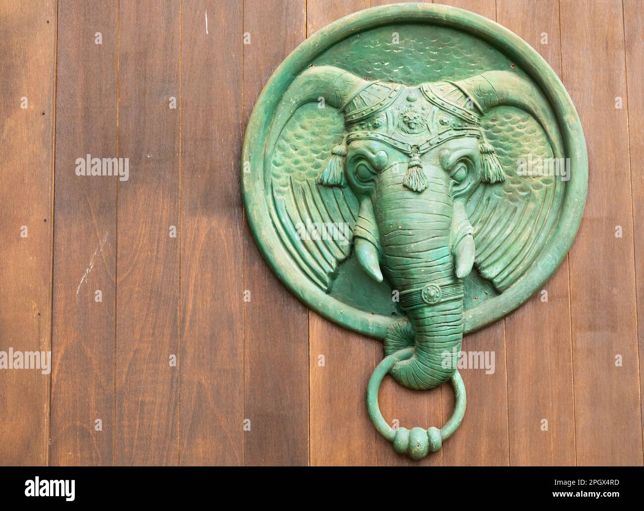 Elephant head knoker. Concept of adventure, mystery, fantasy Stock ...