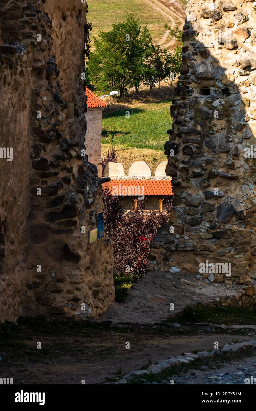 Famous Rupea fortress in Transylvania, Romania. Rupea Citadel (Cetatea ...