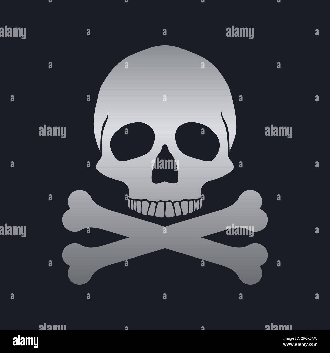 Skull and bones vector design. Editable, resizable, EPS 10, vector ...