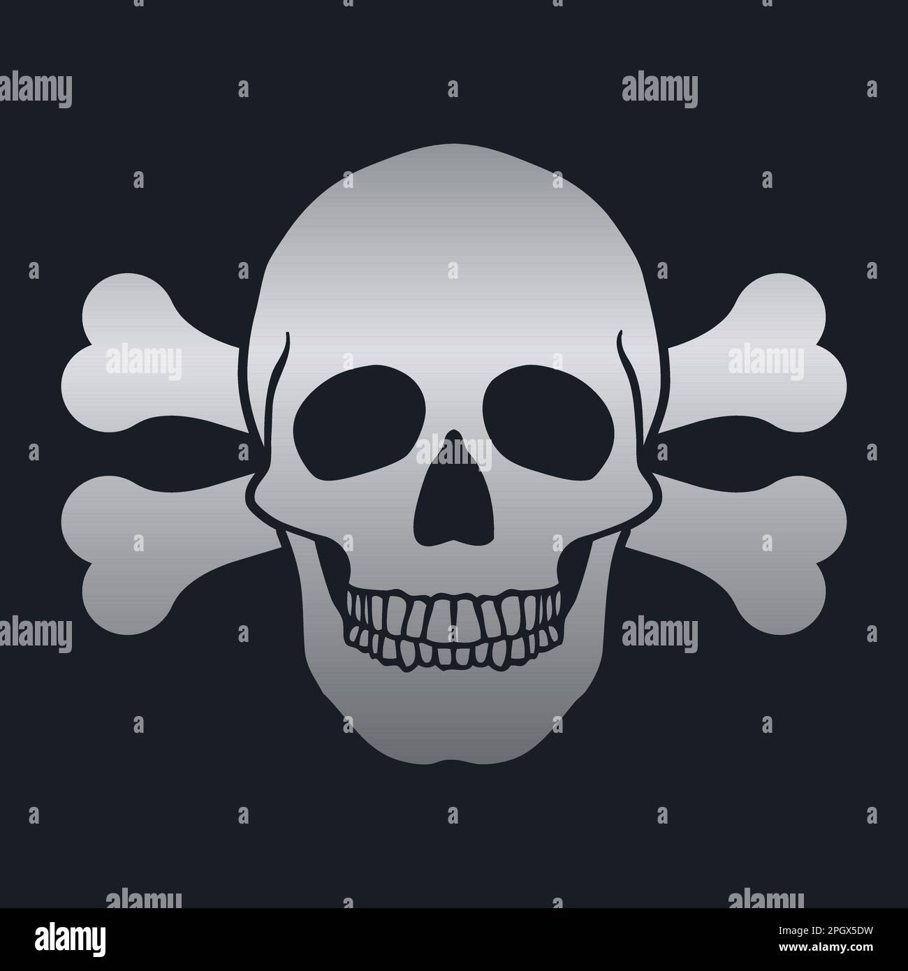 Skull and bones vector design. Editable, resizable, EPS 10, vector ...