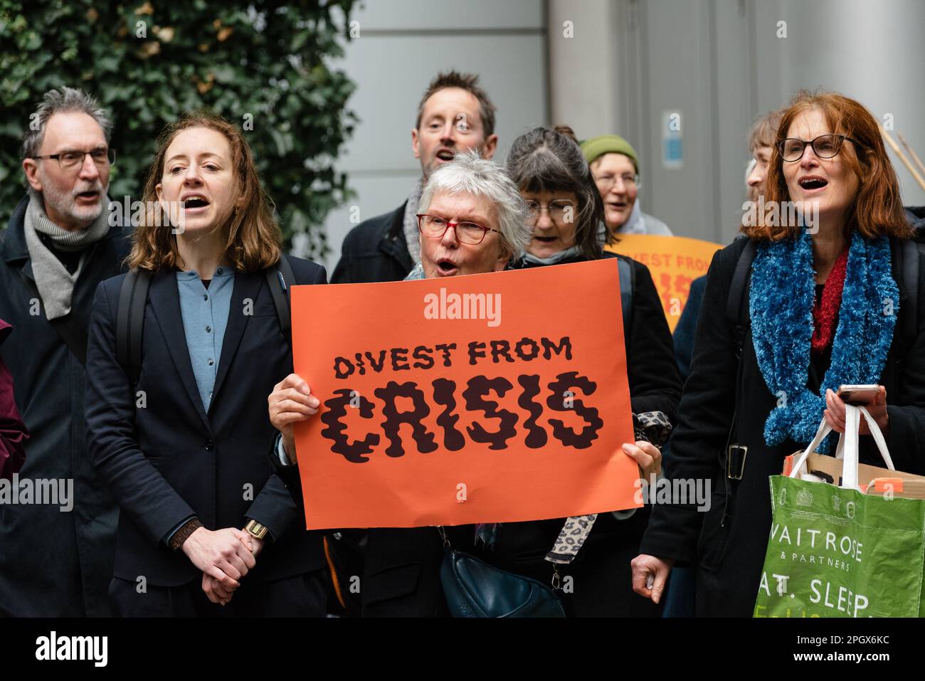 London, UK. 24 March 2023. As part of UK Divest Day, environmental ...