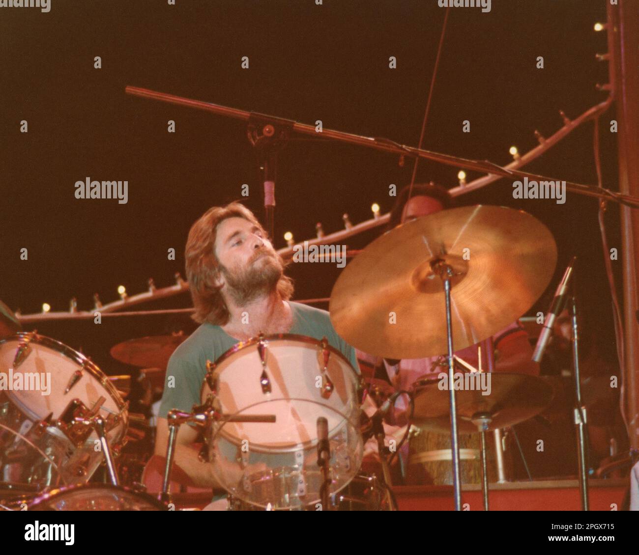 Drummer Dennis Wilson of the Beach Boys at the Civic Center, Providence ...