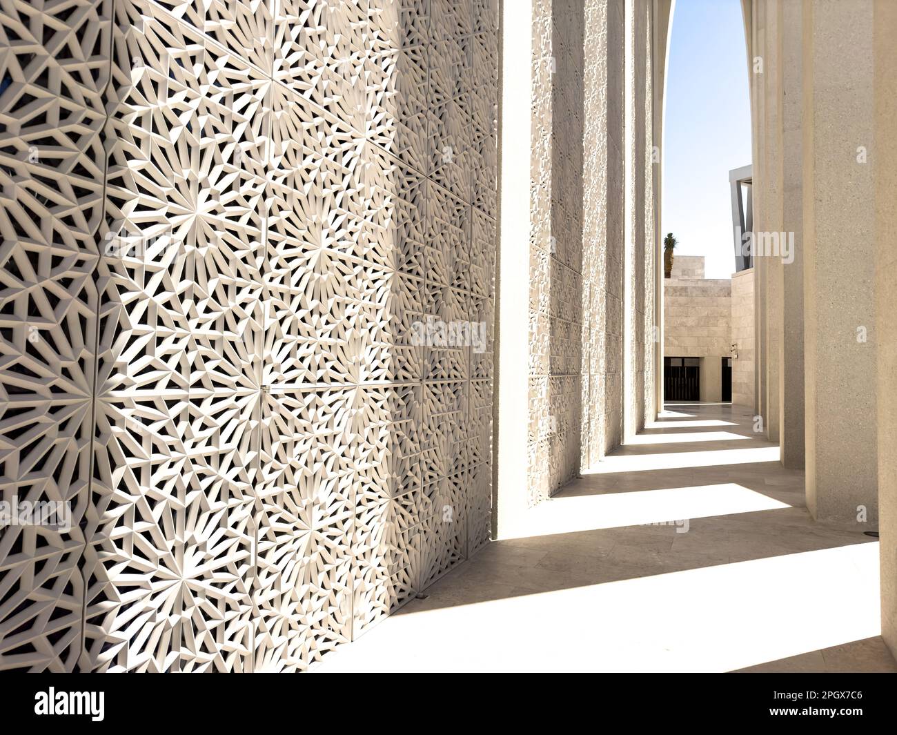Latticework and Mashrabiya details of The Mosque at the The Abrahamic ...