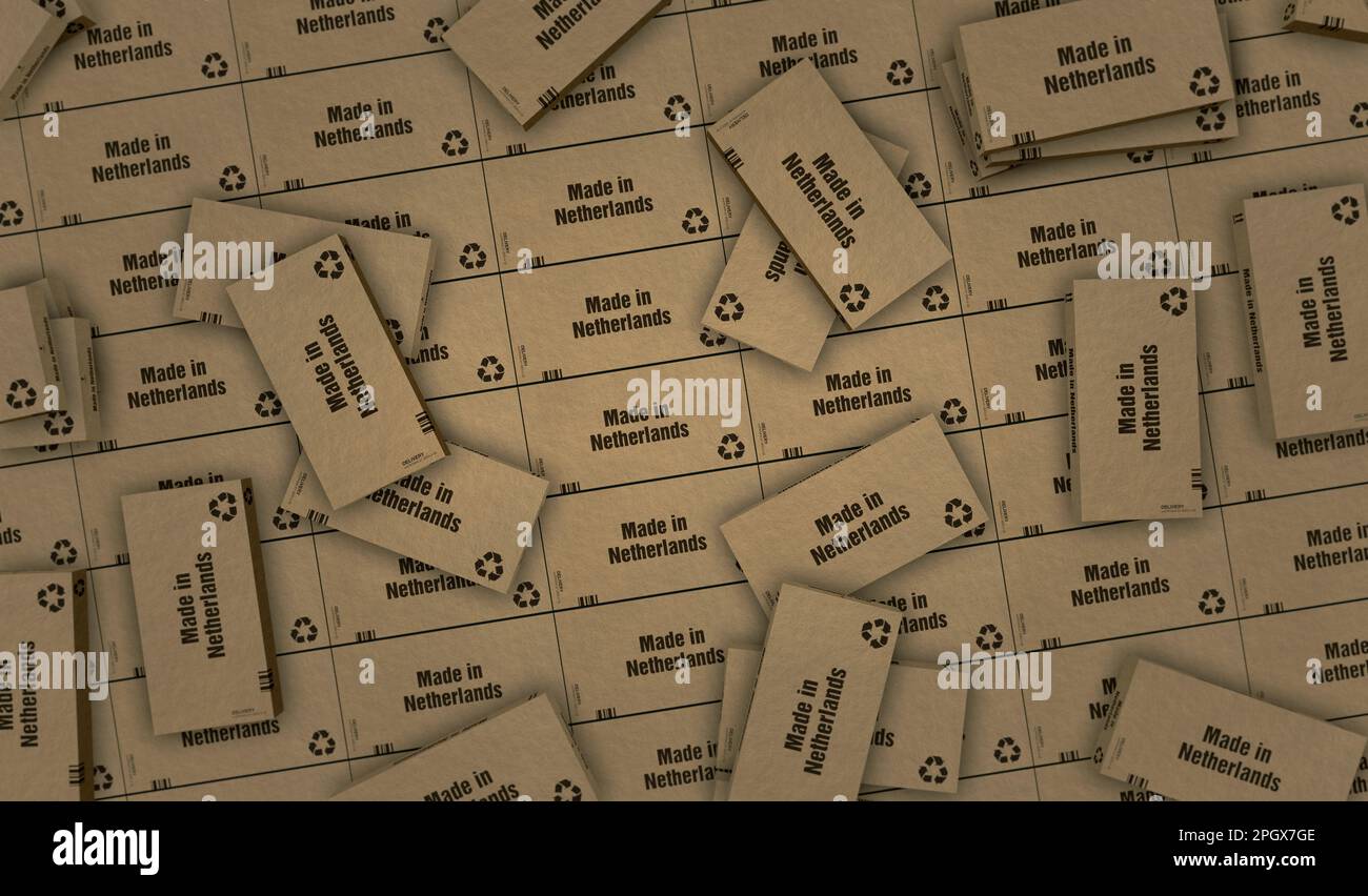 Made in Netherlands box production line. Manufacturing and delivery ...