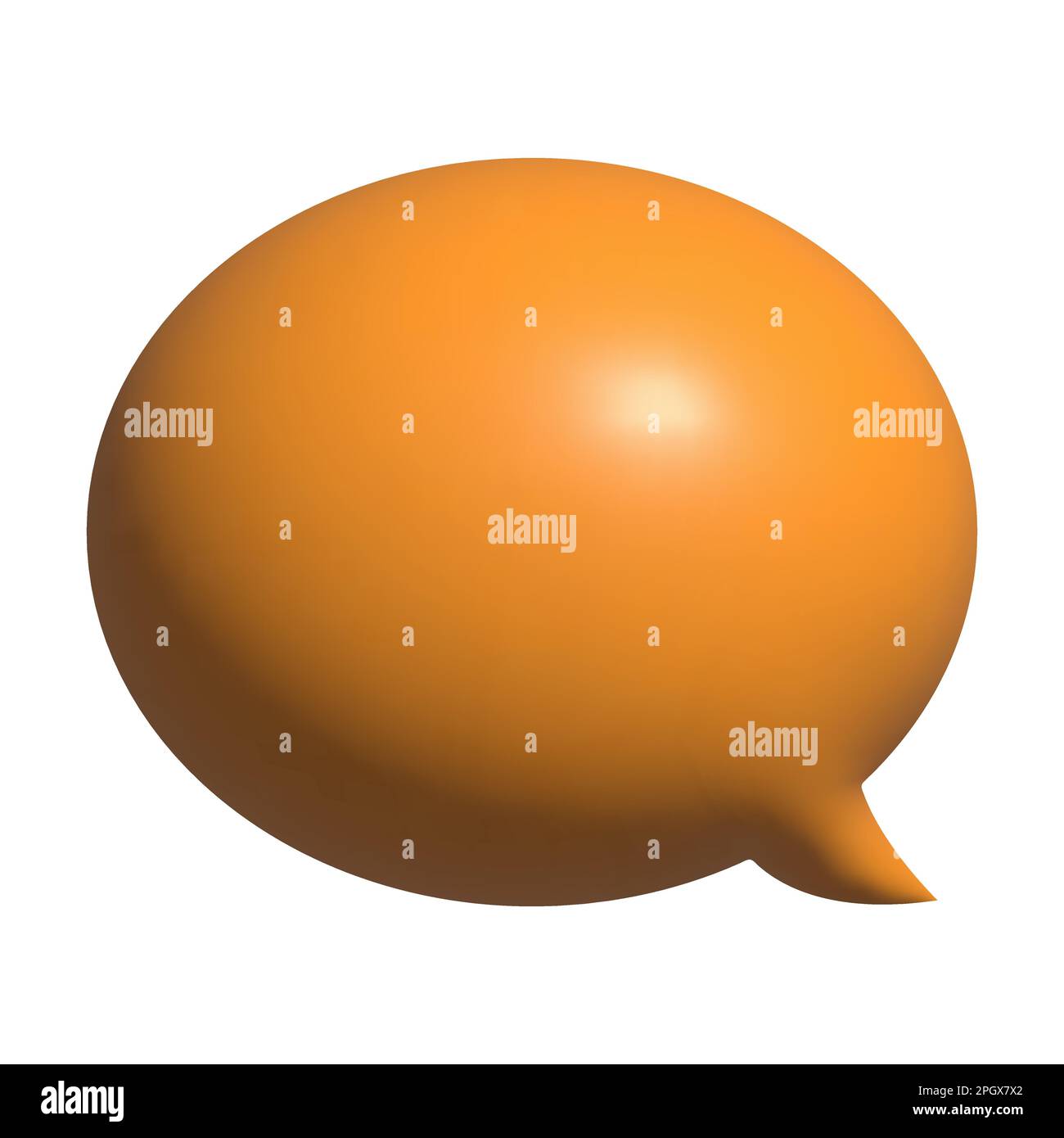 3d orange speech bubble. Vector illustration isolated on white ...