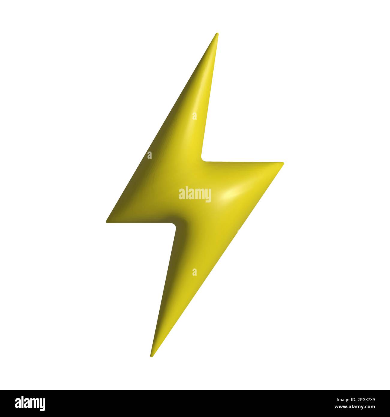 3d lightning bolt icon. Vector illustration isolated on white ...