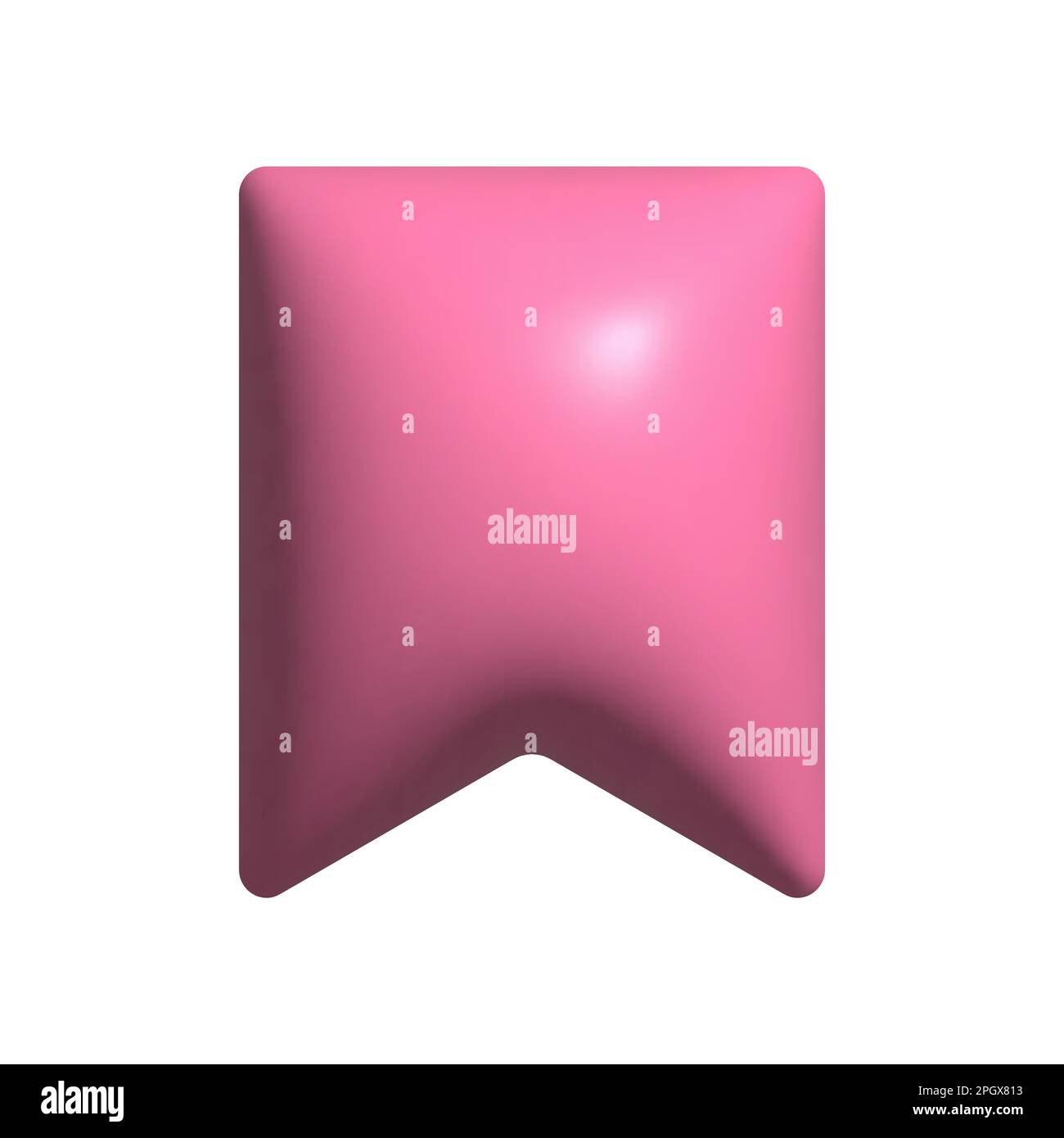 3d realistic pink bookmark icon. Tag, label, favorite, badge, save ...