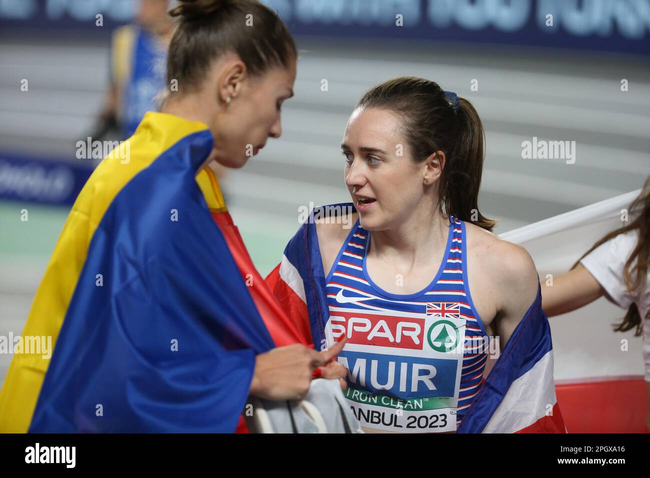 Laura MUIR of Great Britain and Claudia Mihaela BOBOCEA of Romania ...