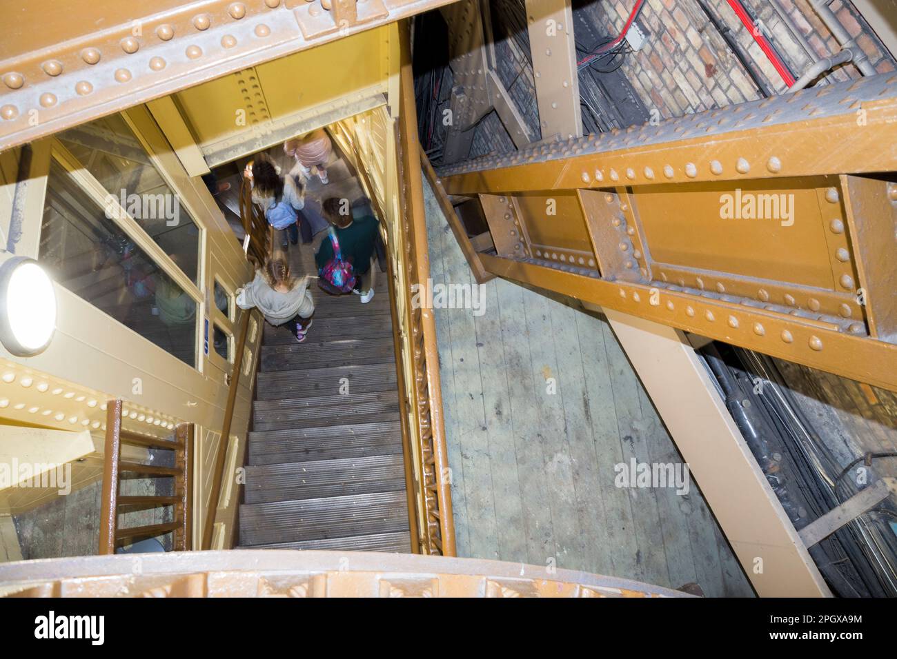 Victorian stairs / steps / staircase in the south tower of Tower Bridge ...