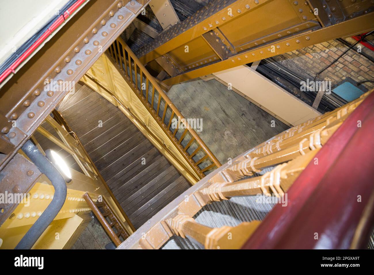 Victorian stairs / steps / staircase in the south tower of Tower Bridge ...